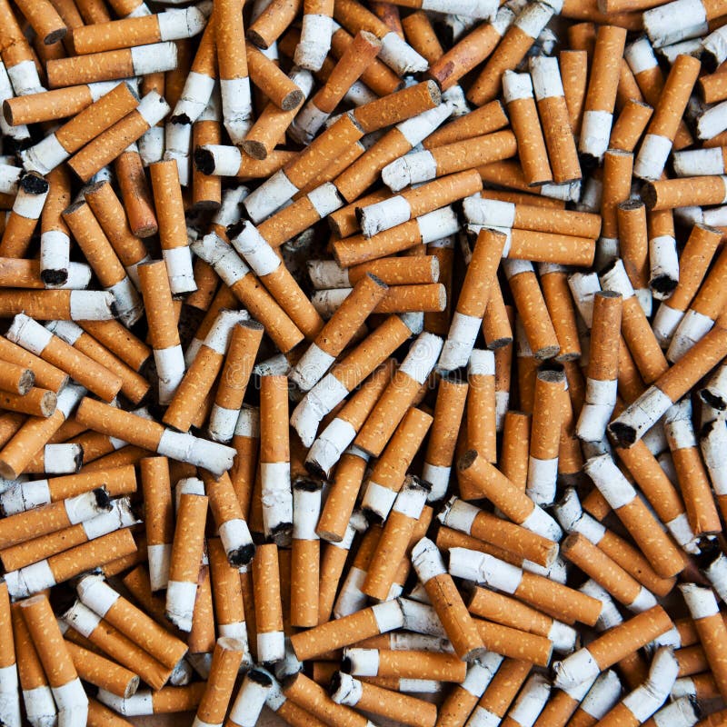 De Uiteindenachtergrond Van Sigaretten Stock Afbeelding - Image of ...