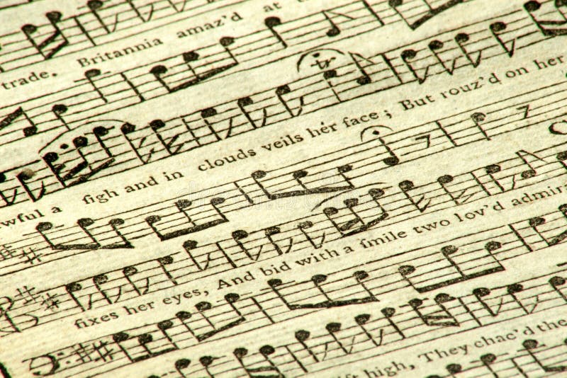 Uitstekende Bladmuziek. stock afbeelding. Image of blad - 3785903