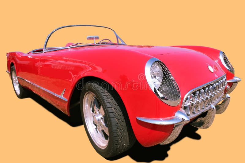 Vintage Rode Auto Uit De Jaren '70 Stock Foto - Image of vervoer ...