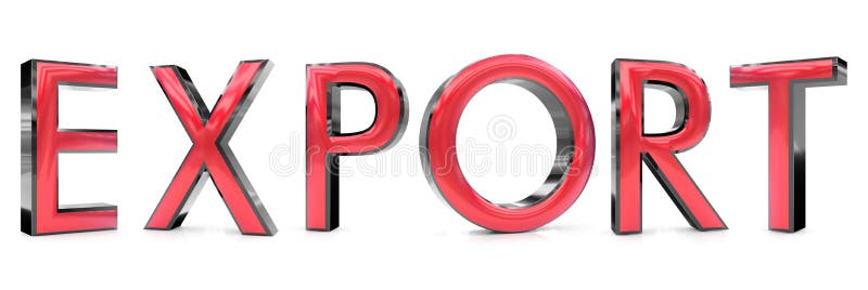 De uitvoer 3d woord stock illustratie. Illustration of draag - 114613353