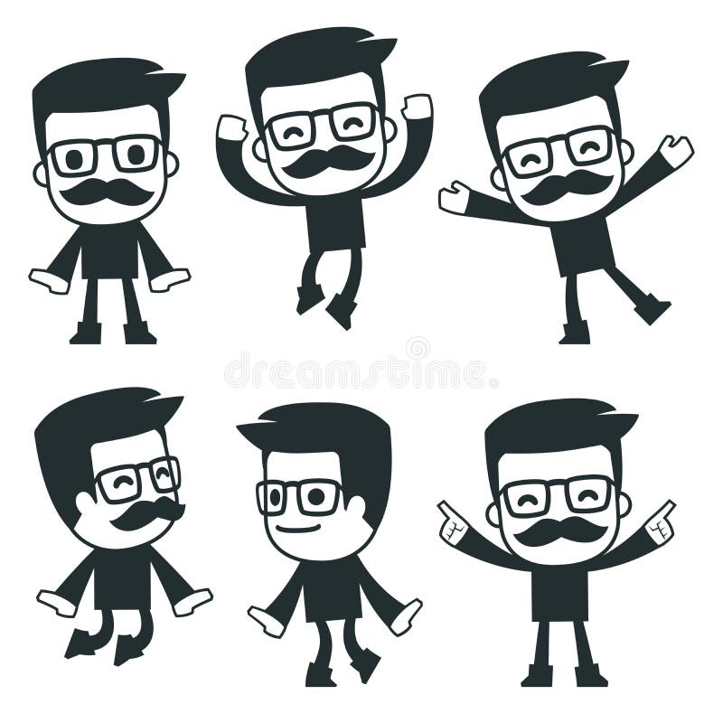 De Universele Karakters in Verschillend Stelt Pictogram Vector ...