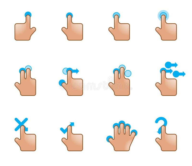Handje Met Aanwijsvinger UI-symbool Vectorlijnpictogram Vector ...