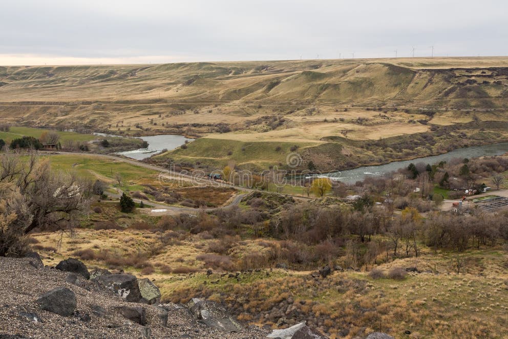 De Vallei Van De Slangrivier Stock Afbeelding - Image of fossiel, idaho ...