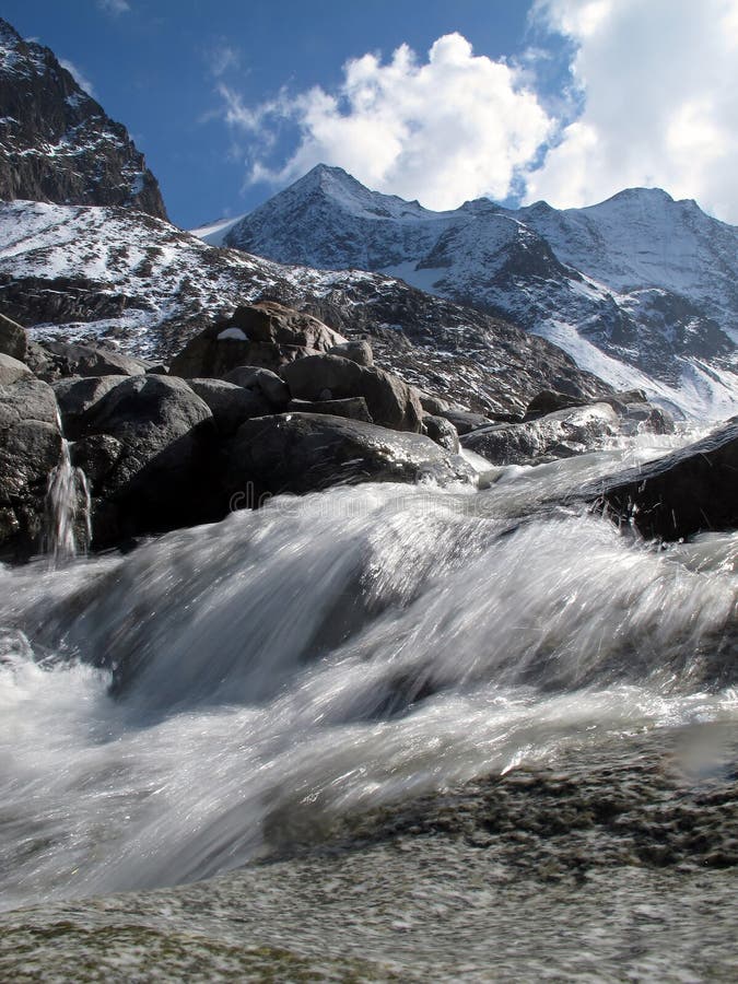 Stubai-vallei: Gletsjerrivier Stock Foto - Image of steen, wandeling ...