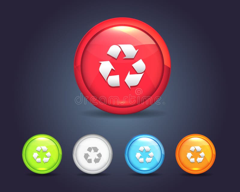 De Vector Glanzende Ronde KringloopKnoop Van Het Pictogram Vector ...