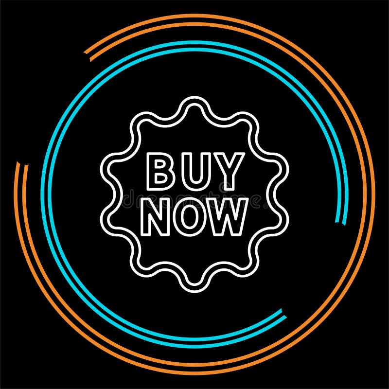 De Vector Koopt Nu Tekenpictogram - Het Symbool Van Het Winkeletiket ...