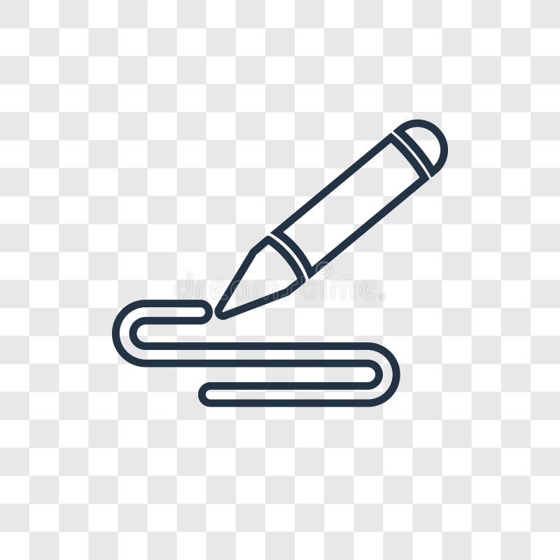 De Vector Linear Icon Isolated on Transparent Background, De ...