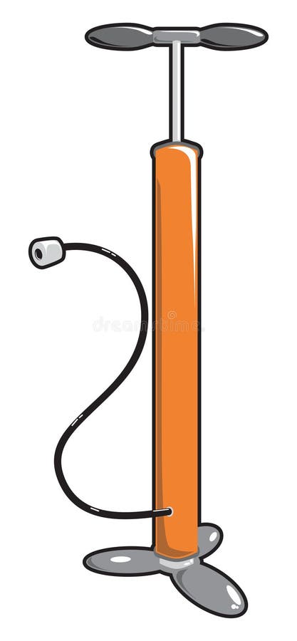 De Vector Pomp Van De Fiets Oranje Lucht Vector Illustratie ...