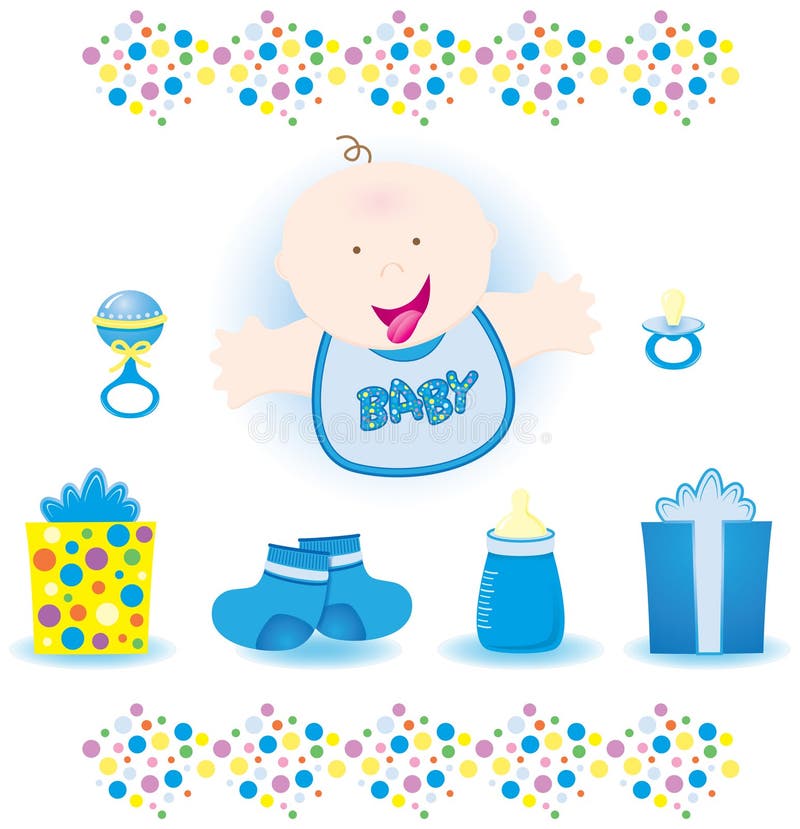 De Vector Van De Jongen Van De Baby Vector Illustratie - Illustration ...