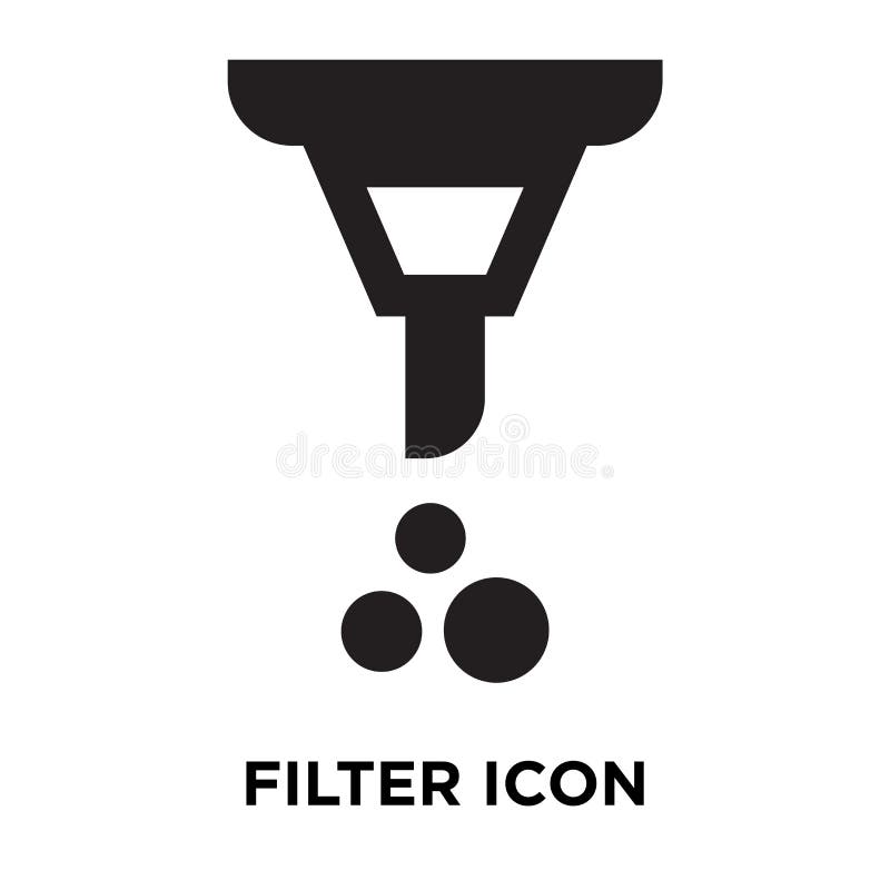 De Vector Van Het Filterpictogram Op Witte Achtergrond, Embleemconcept ...