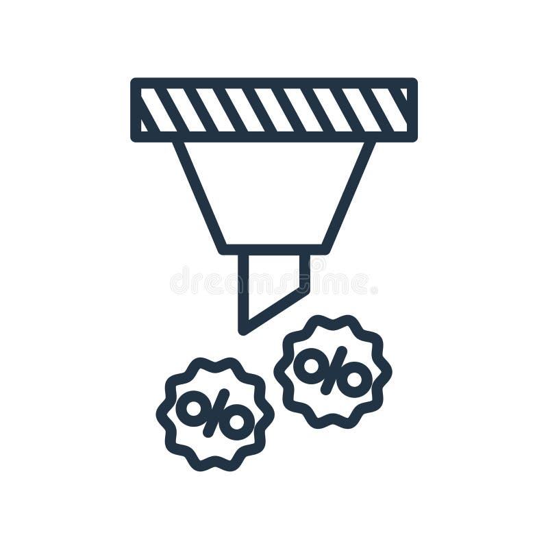 De Vector Van Het Filterpictogram Op Witte Achtergrond, Embleemconcept ...