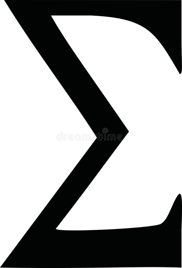 Sigma-teken. Sigma Letter Greek Alfabet Symbool Stock Illustratie ...