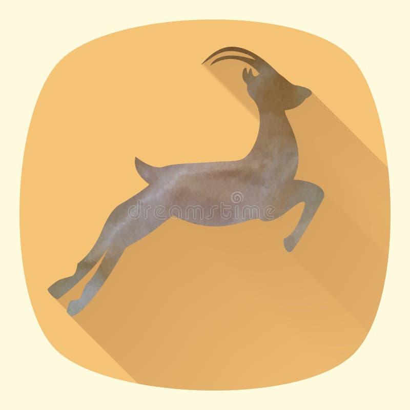 De Vectorillustratie Van Geit, Symbool Van 2015 Op De Chinezen Calen ...