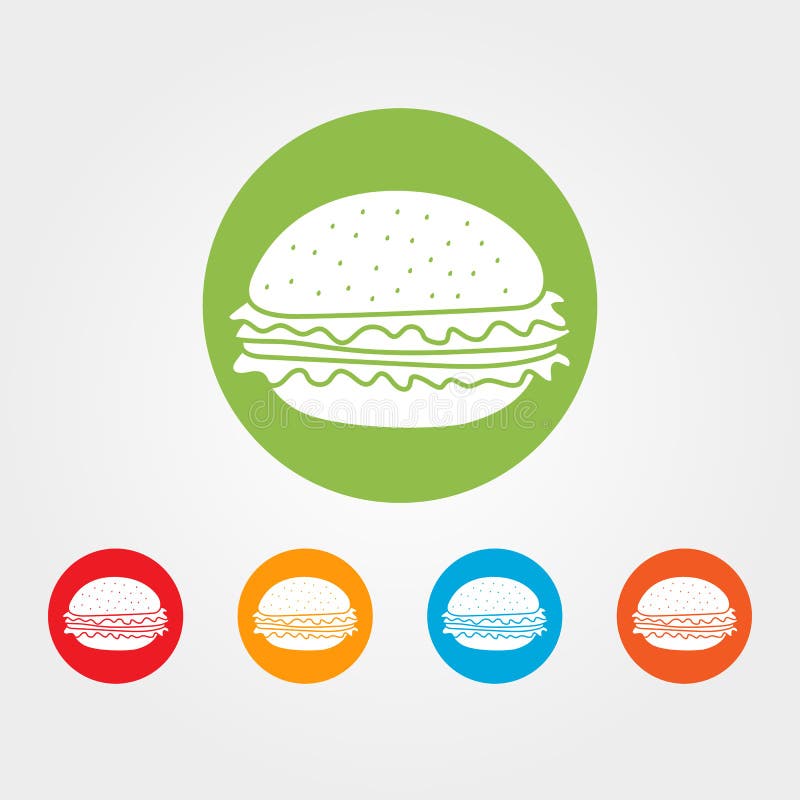 De Vectorillustratie Van Het Hamburgerpictogram Vector Illustratie ...