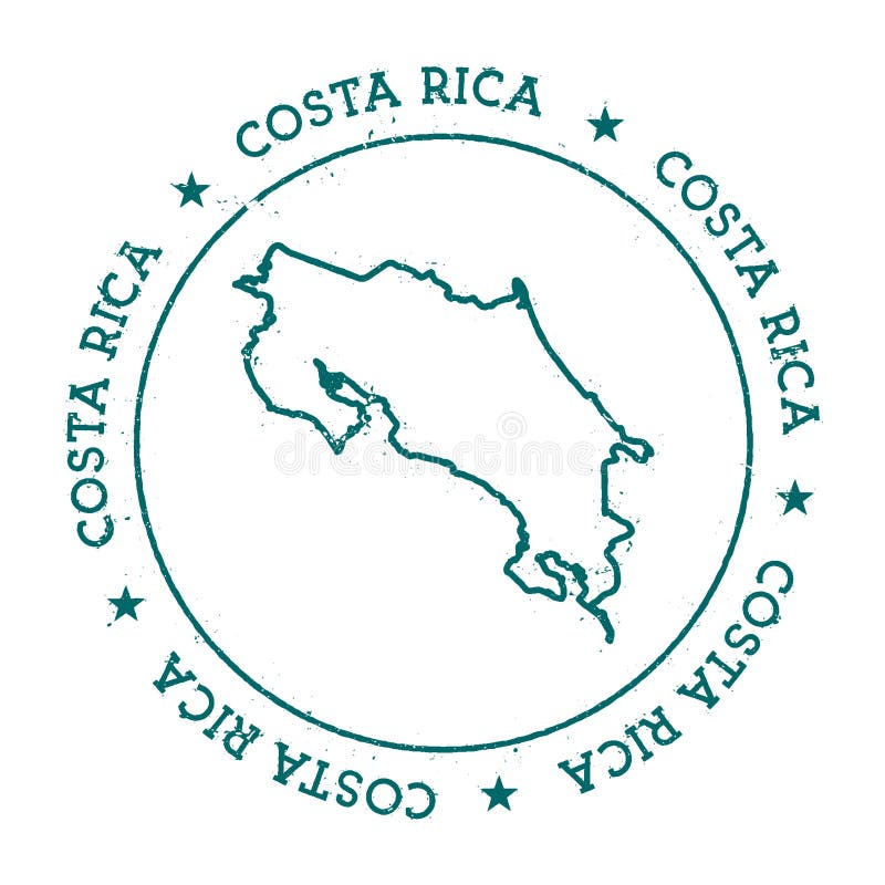 De Vectorkaart Van Costa Rica Vector Illustratie - Illustration of ...