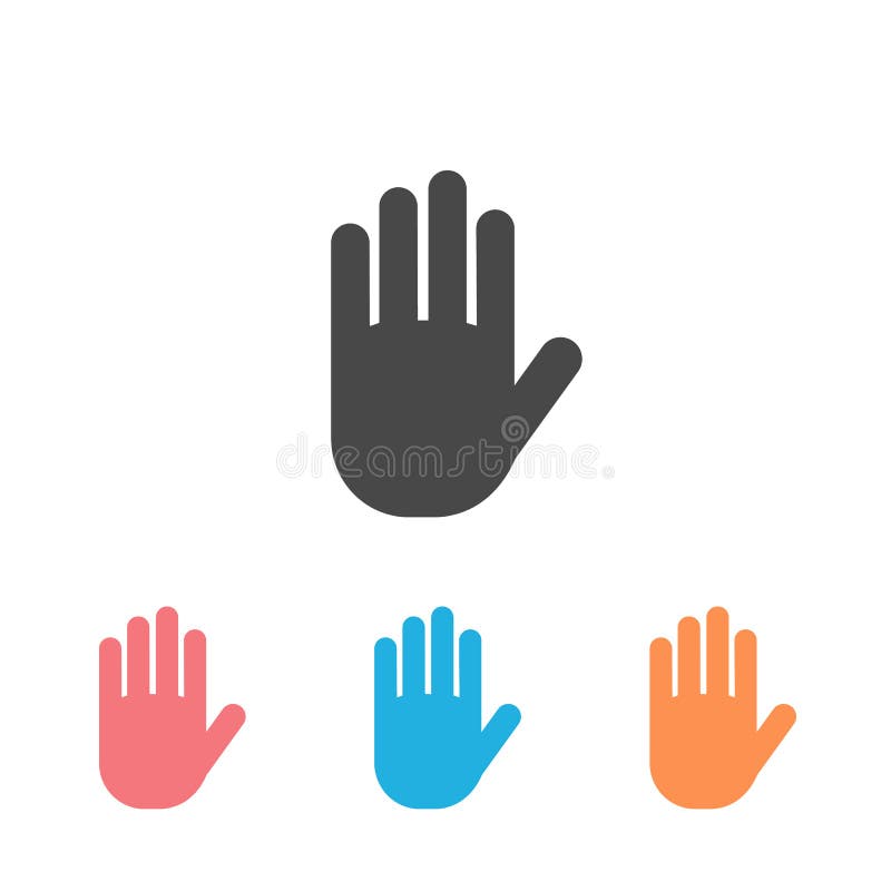 De Vectorpictogramreeks Van Het Einde Handje, Symbool Hand Vector ...