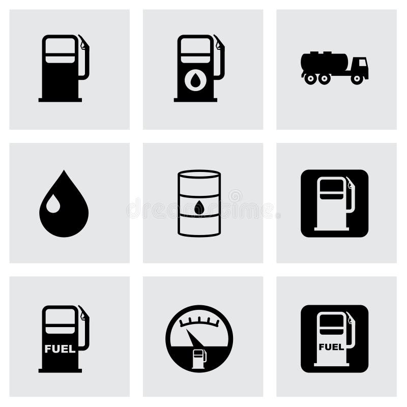 De Vectorreeks Van Het Benzinestationpictogram Vector Illustratie ...