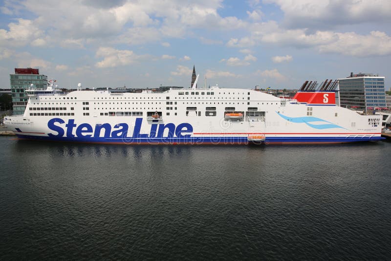 Stena Line Ferry in De Haven Van Kiel, Duitsland Redactionele ...
