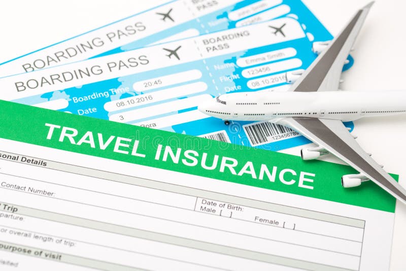 De Veilige Achtergrond Van De Reisverzekering Stock Afbeelding - Image ...