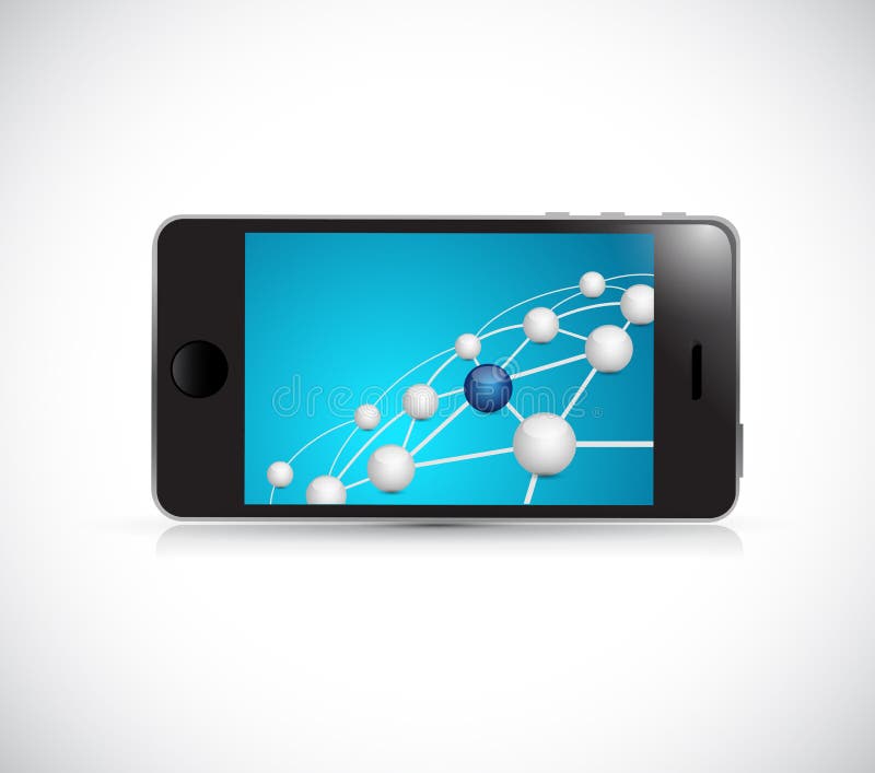 De Verbinding Van Het Verbindingsnetwerk Op Telefoon Stock Afbeelding ...