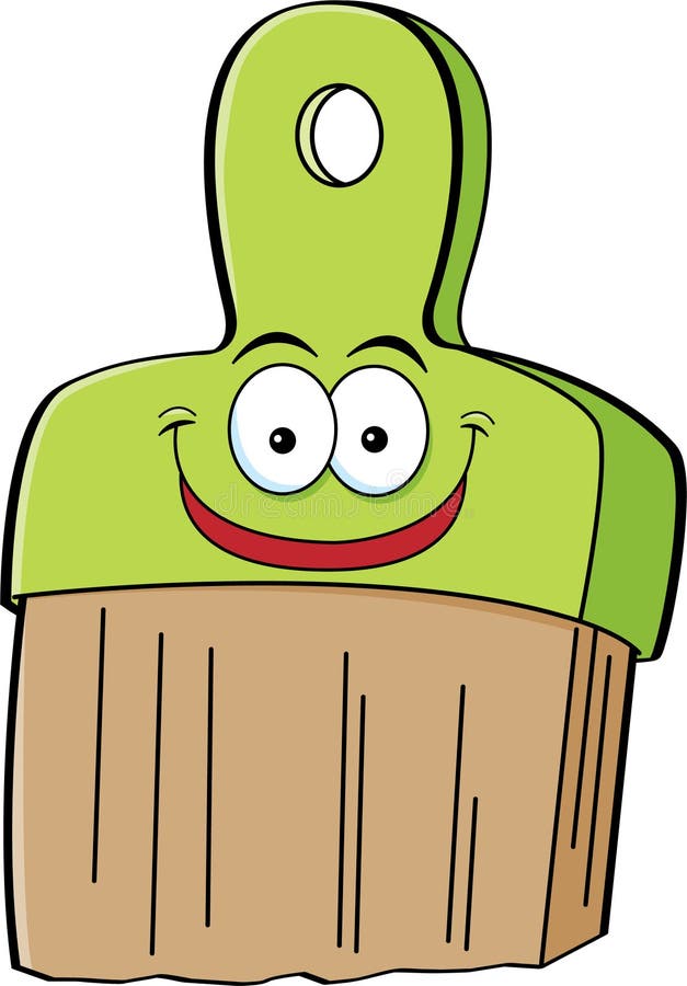 De Verfborstel Van Het Beeldverhaal Vector Illustratie - Illustration ...