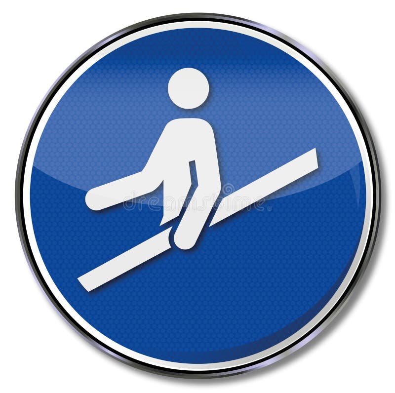 De Verplichte Leuning Van Het Tekengebruik Vector Illustratie ...