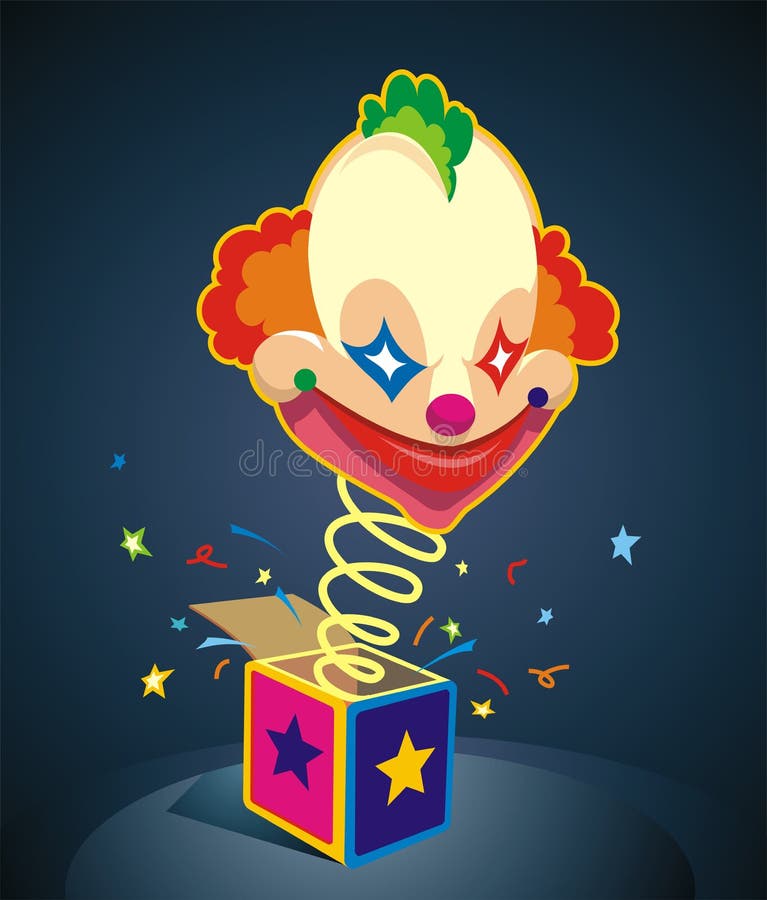 De Verrassing Van De Clown! Stock Illustratie - Illustration of ...