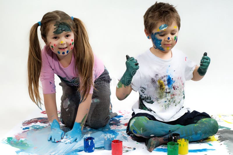 De verven van de kleur stock foto. Image of kind, trillend - 13079716