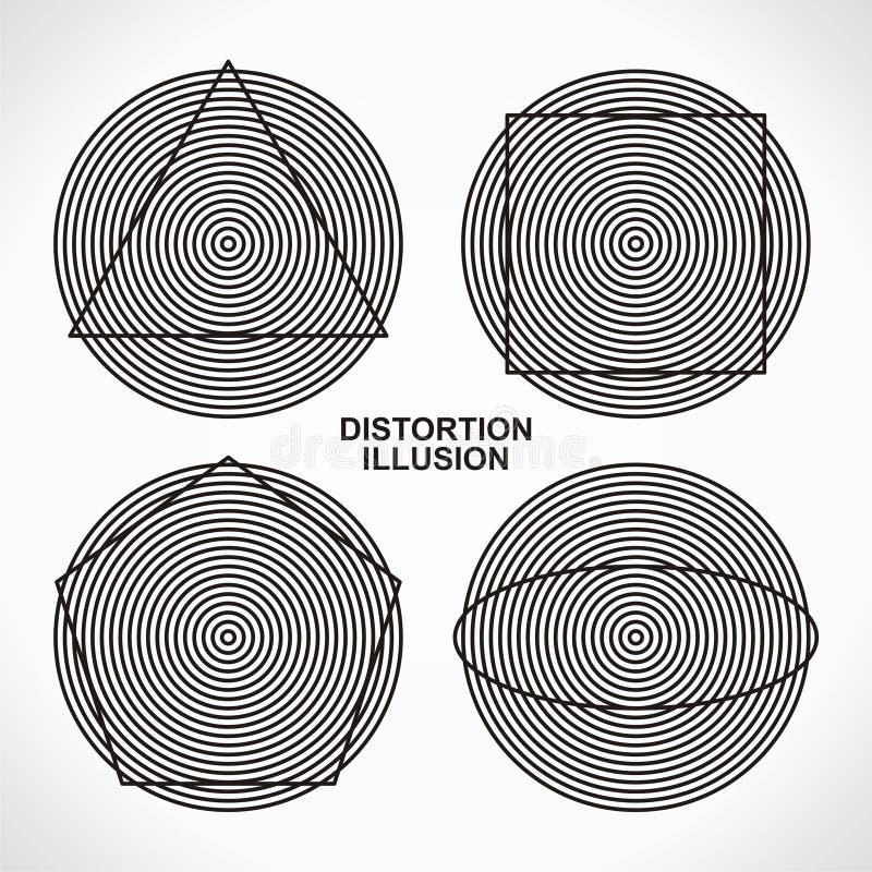 De Vervorming Van De Illusie Vector Illustratie - Illustration of ...