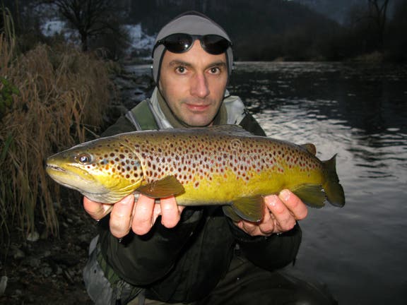 De visserij van de forel stock afbeelding. Image of rust - 23652997