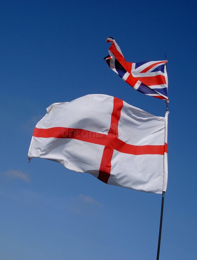 De Vlag En Union Jack Van Engeland Stock Afbeelding - Image of vlag ...