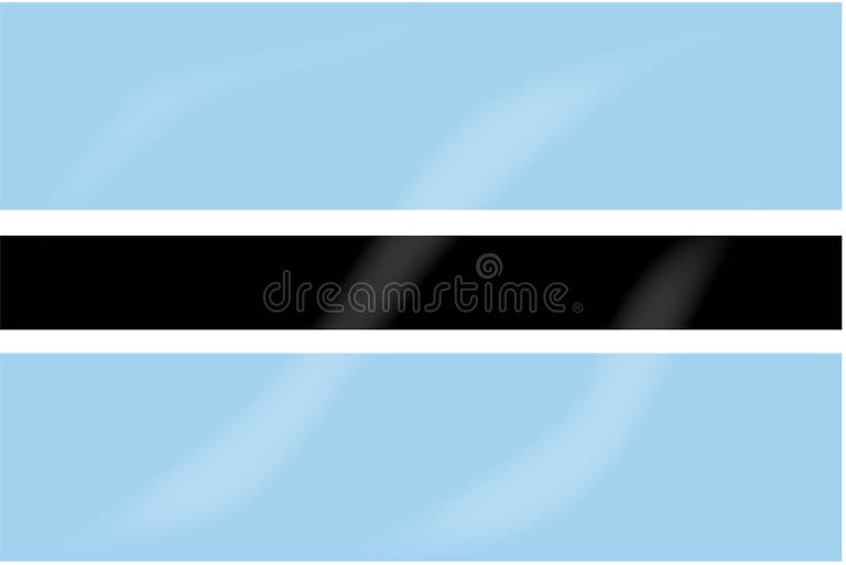 De vlag van Botswana vector illustratie. Illustration of land - 112762364