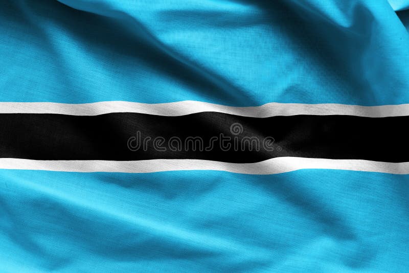 De Vlag Die Van Botswana Met Stapel Geldmuntstukken En Stapels Van ...