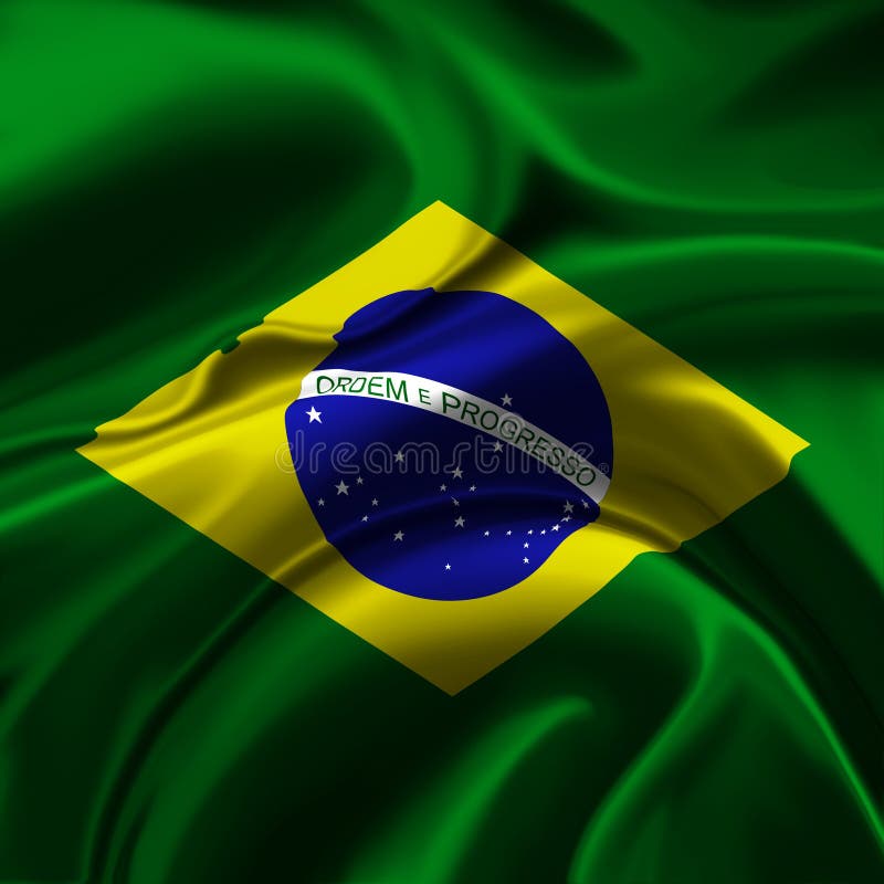 De vlag van Brazilië stock illustratie. Illustration of genaturaliseerd ...