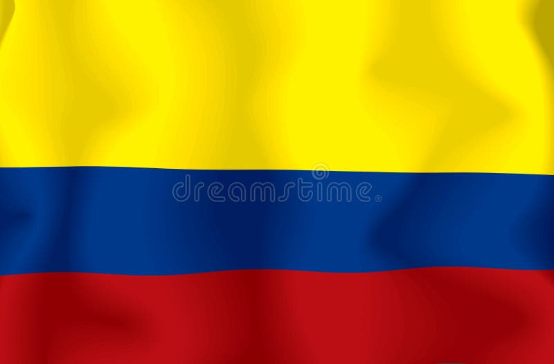 De Vlag van Colombia stock illustratie. Illustration of kleur - 6947514