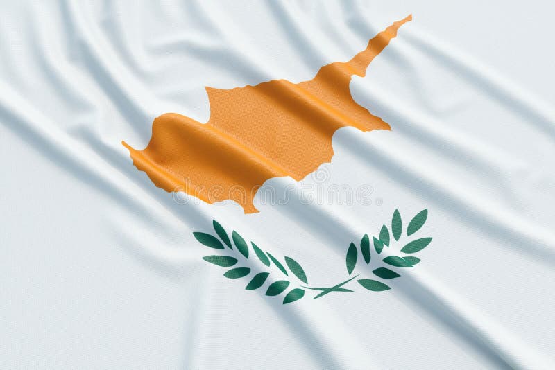 De Vlag van Cyprus stock illustratie. Illustratie bestaande uit ...