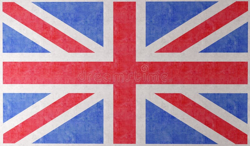 Engelse vlag aan de muur stock illustratie. Illustration of pleister ...