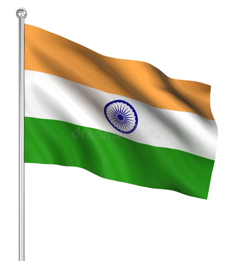 De Vlag Van Het Land - India Stock Illustratie - Illustration of chroom ...