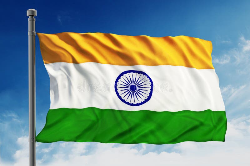 De Vlag van India stock afbeelding. Image of pool, indisch - 42200577