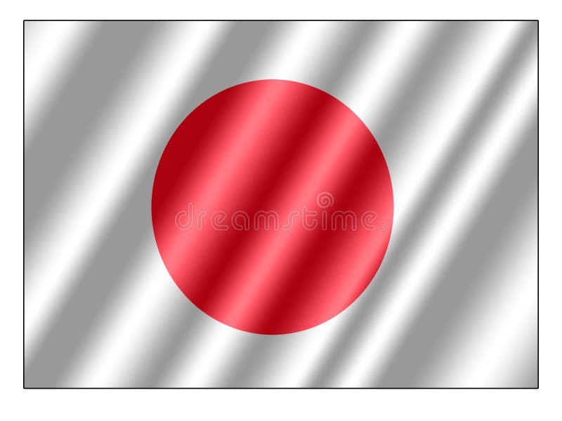 Japanse vlag stock illustratie. Illustration of nationalisme - 7528748
