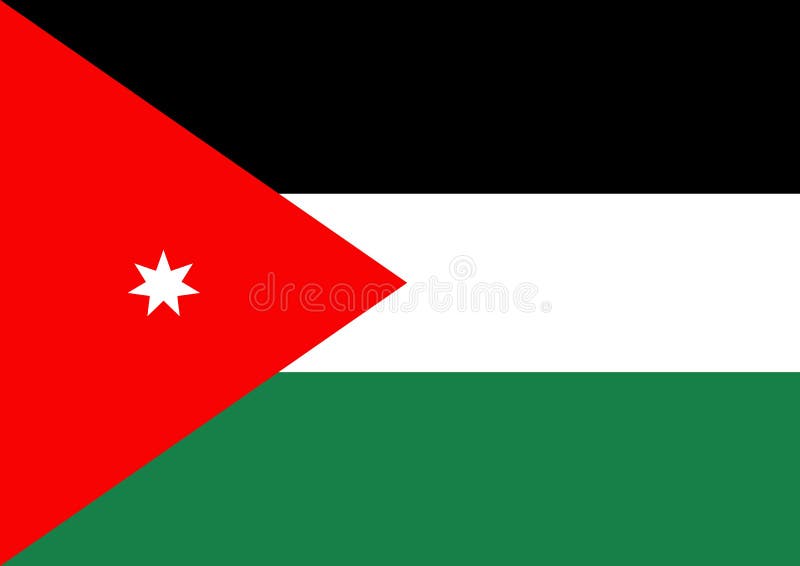 Jordaanse Vlag in Handomdraai Stock Illustratie - Illustration of ...