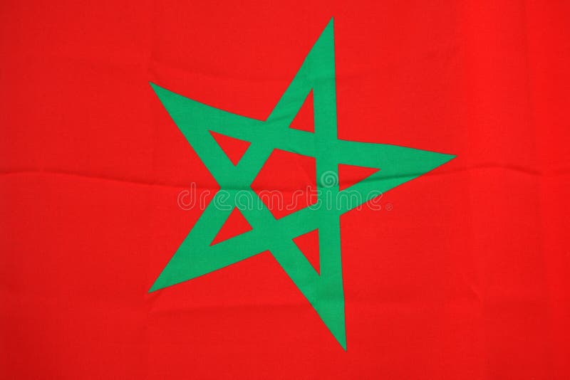 De vlag van Marokko stock afbeelding. Image of rood, kleur - 6790101
