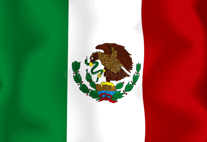 De Vlag van Mexico stock illustratie. Illustration of illustratie - 6946868