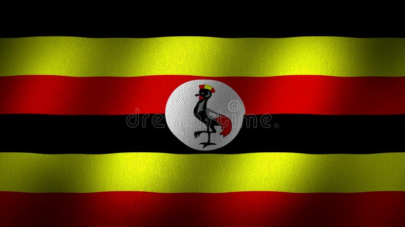 De vlag van Oeganda stock footage. Video of stof, textuur - 95052092