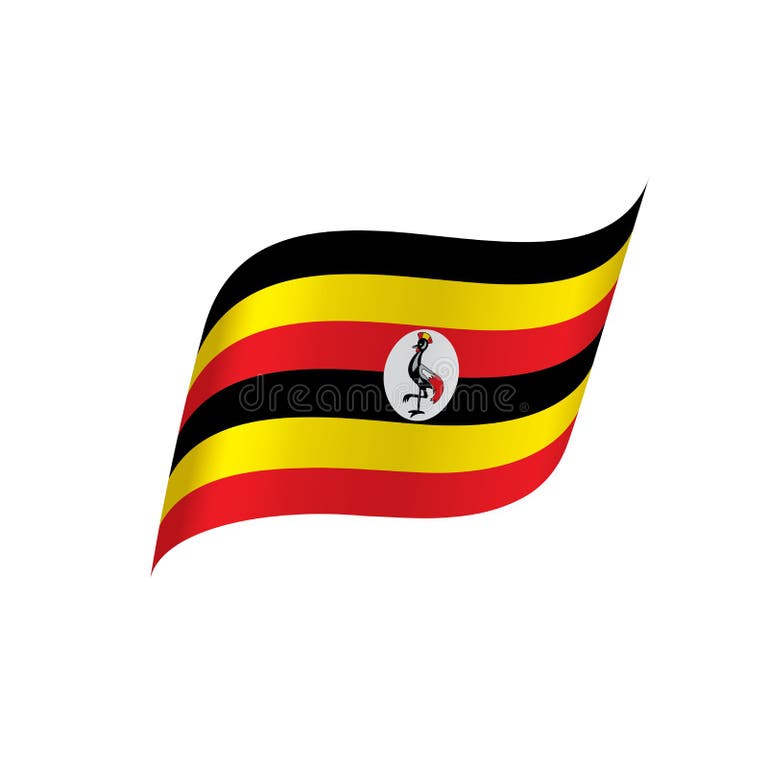 De Vlag Van Oeganda, Vectorillustratie Vector Illustratie ...