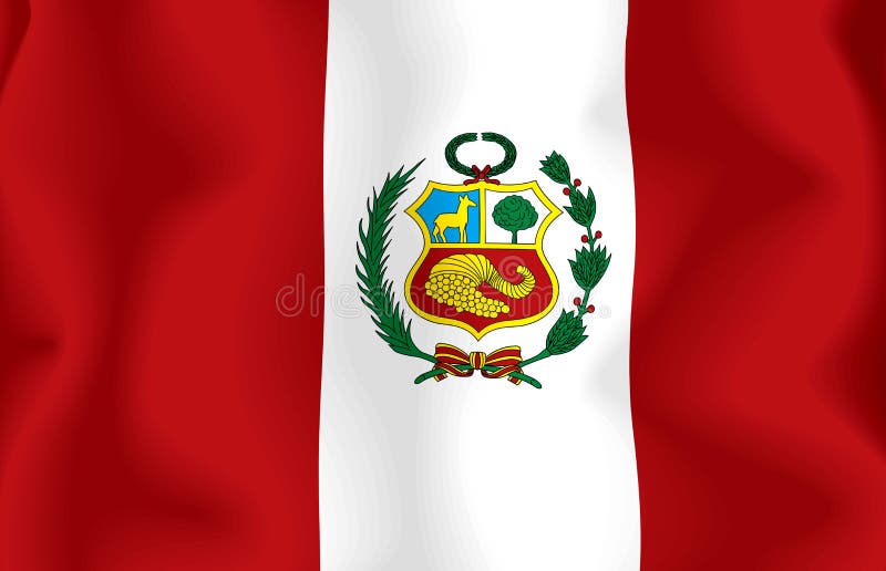 Vlag van Peru stock illustratie. Illustration of wind - 6955096
