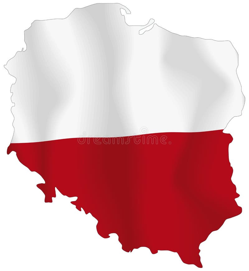 De vlag van Polen vector illustratie. Illustration of polen - 6305597