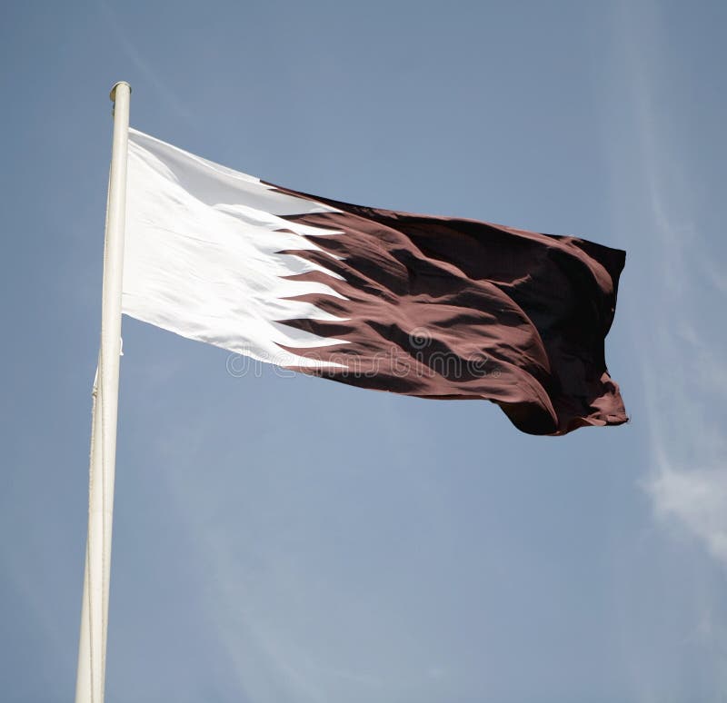 De Vlag van Qatar stock afbeelding. Image of aziatisch - 693193