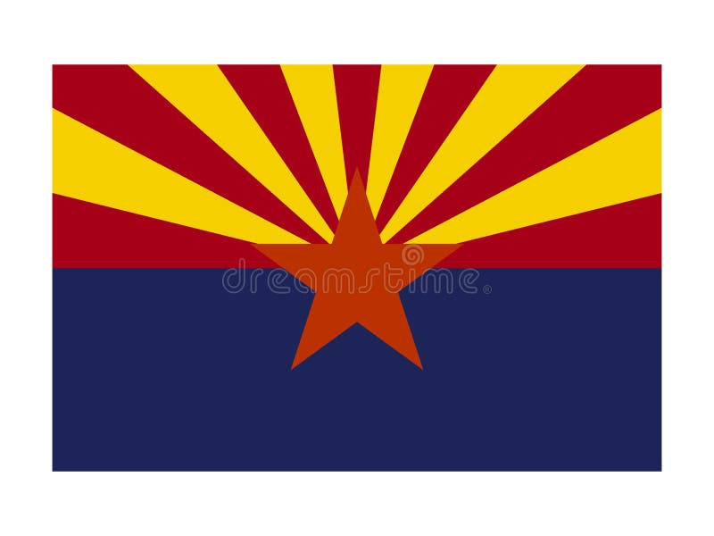 De Vlag Van De Staat Van De V.S. Van Arizona Vector Illustratie ...