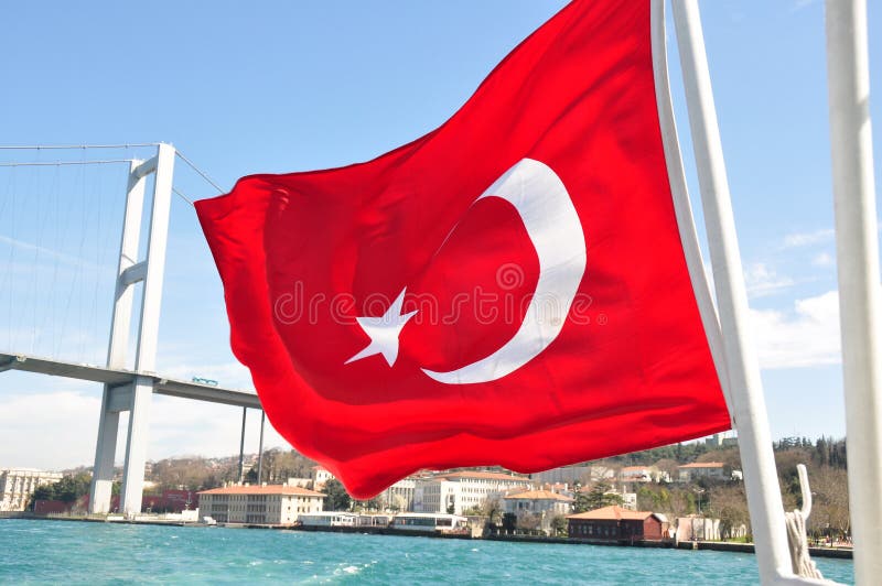 De vlag van Turkije stock foto. Image of hemel, vlag - 13816234